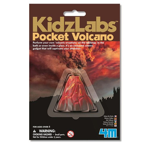 4M KidzLabs Pocket Volcano Eruption Powered by Baking Soda Kids ...