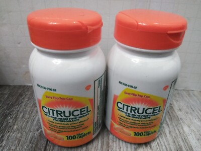 Citrucel 100 Fiber Caplets EA. Methylcellulose Fiber Therapy (2pk ...