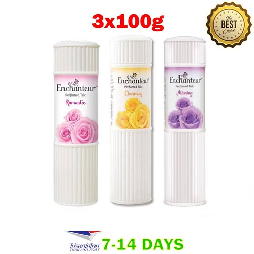 3x100g Perfumed Body Talcum Powder Enchanteur Romantic Charming ...