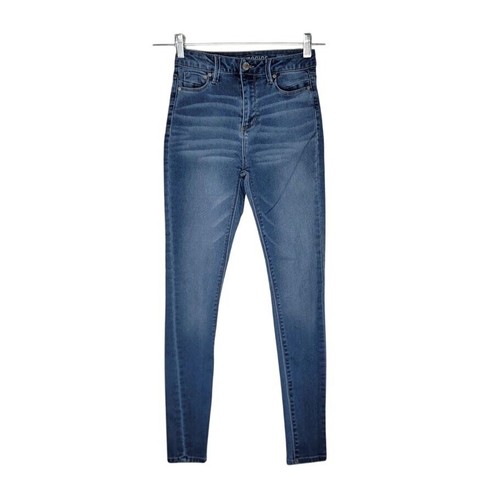 Blue Spice High Waist Skinny Jeans Size 1 Recycled Knit Blend Denim ...