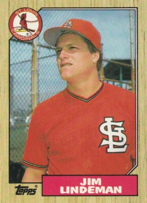 FREE SHIPPING-MINT-1987 Topps Traded Jim Lindeman #65T PLUS CARDINALS ...