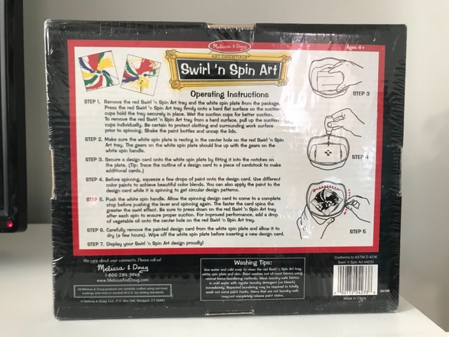 Melissa & Doug Swirl 'n Spin Art Craft Kit With 25 Design Cards 4233 ...