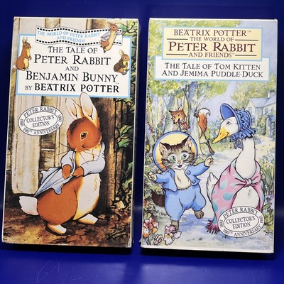 Beatrix Potter VHS Tapes The Tale of Peter Rabbit Benjamin Bunny Tom ...