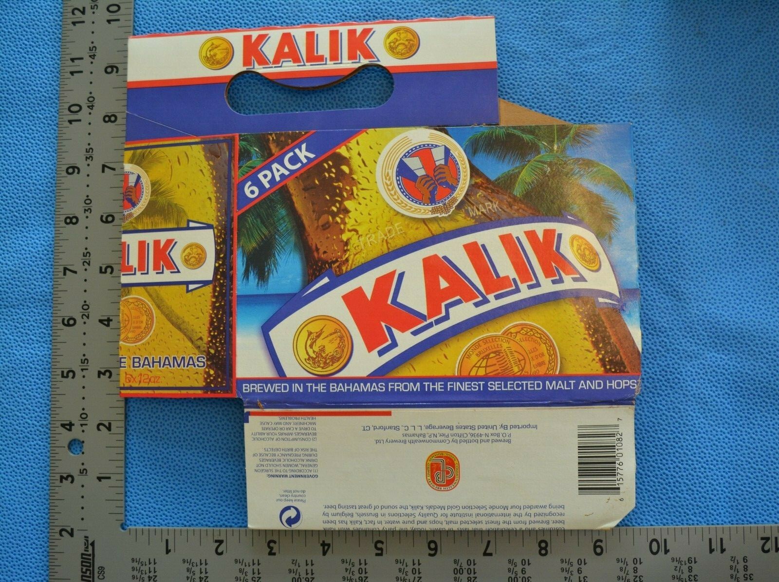 Kalik Beer 6-Pack Beer Bottle Carrier - Beer of the Bahamas - Rare ...