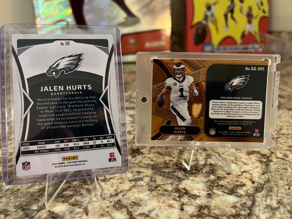 Jalen hurts certified gold & gold standard mem patch | eBay