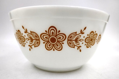Pyrex 402 Butterfly Gold Round Mixing Bowl 1-1/2 Quart Vintage See Pics ...