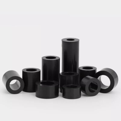 M5 BLACK ABS PLASTIC SPACER STANDOFF BUSHINGS THICK ROUND NYLON WASHERS ...