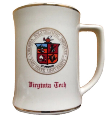 1960s 1970s VIRGINIA TECH BEER STEIN COFFEE MUG, BLACKSBURG, VA ...