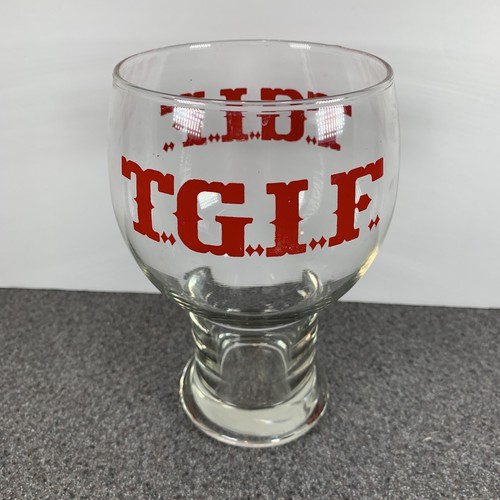 T.G.I.F. Large Beer Glass Goblet FGIF Restaurant Thank God It's FGI ...