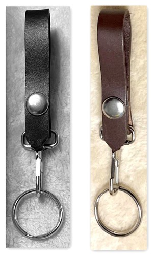 Leather Key Holder Snap-Around Belt/Belt Loop Key Ring MADE IN USA #126 ...