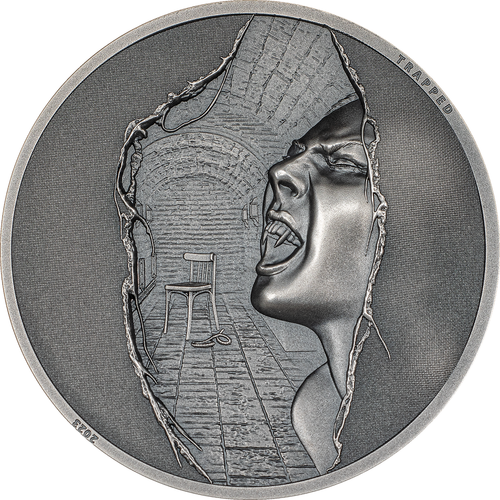 2023 Cook Islands Trapped Escape 1 oz Silver Coin Black Proof Mintage ...