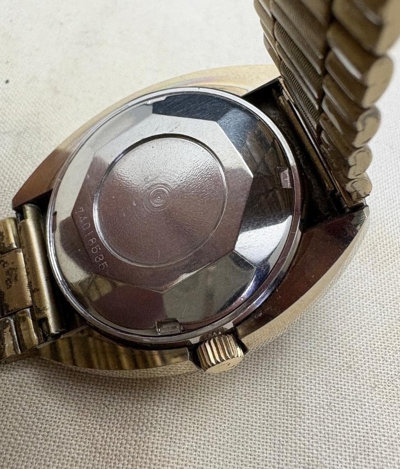RADO Balboa V Auto Watch 70s Cut Glass Anchor Logo 35mm Working Vintage ...