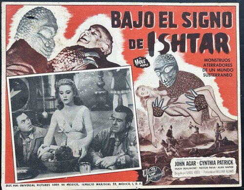 THE MOLE PEOPLE JOHN AGAR HUGH BEAUMONT CYNTHIA PATRICK MEXICAN LOBBY ...