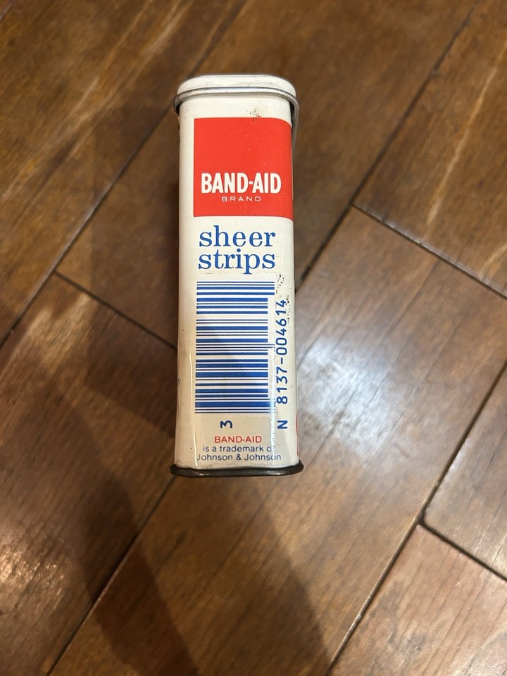 Band Aid Sheer Strips Tin Vintage Johnson & Johnson Metal Box | eBay UK