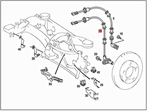 Genuine MERCEDES C215 W220 S-CLASS W220 Coupe C215 Rpm sensor ...