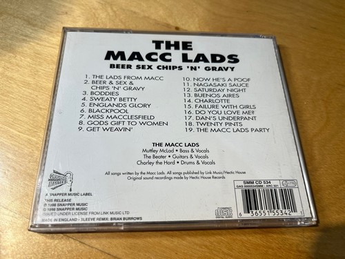 The Macc Lads - Beer Sex Chips 'N' Gravy (2001) for sale online | eBay