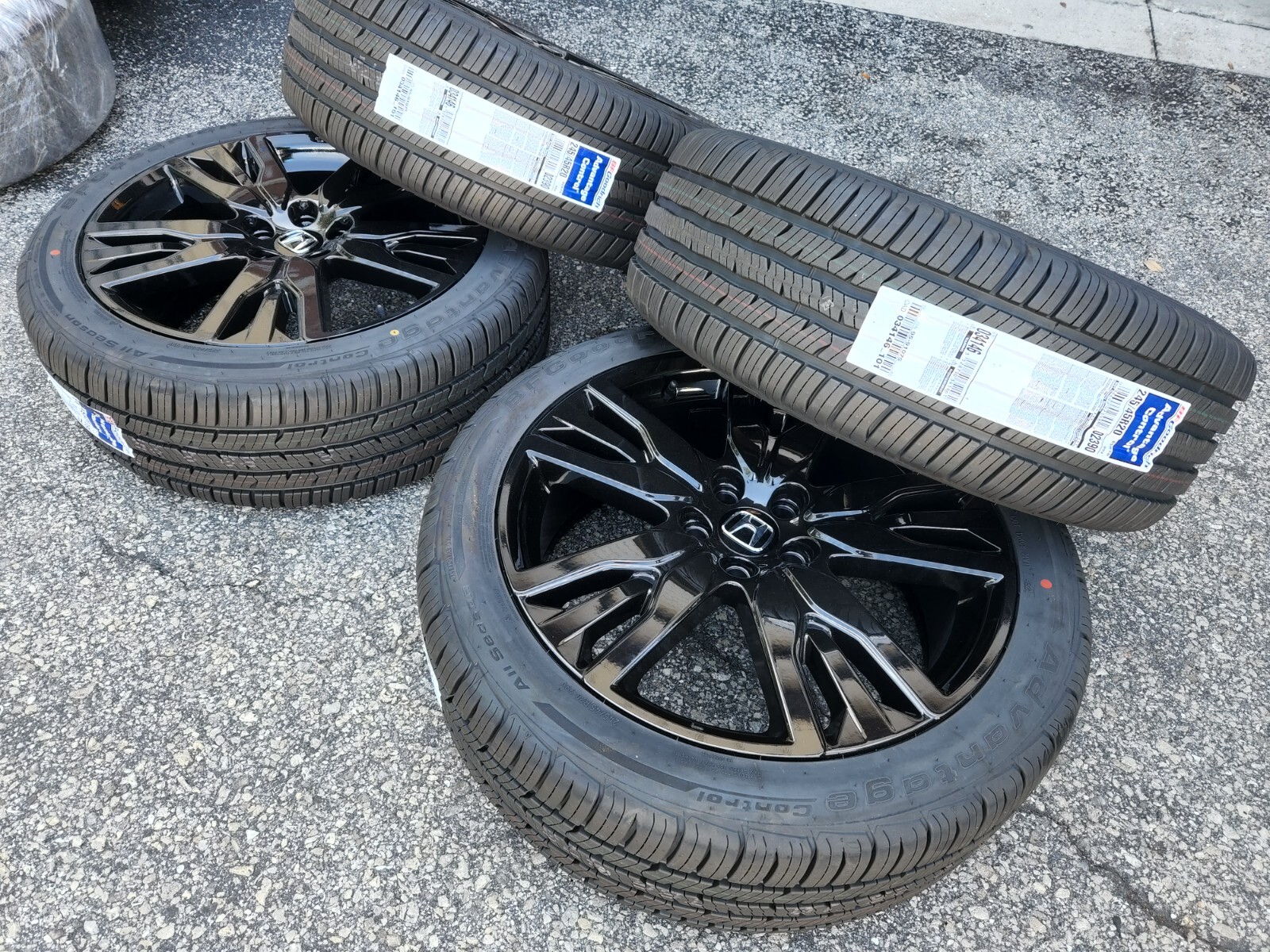 20" Gloss Black Fits Honda CRV Wheels & Tires HRV High Gloss Rims 20x8 ...