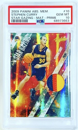 Stephen Curry 2009 Absolute Star Gazing RC Rookie Prime Patch /10 PSA ...