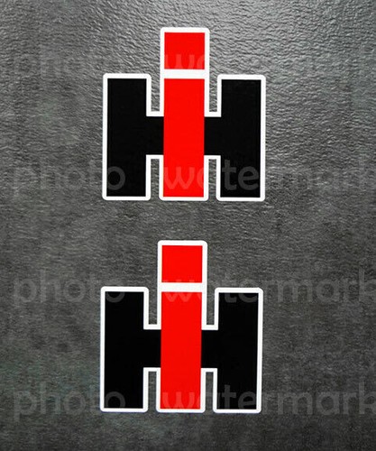 2pc IH INTERNATIONAL HARVESTER sticker decal Tractor Truck Farm Window ...