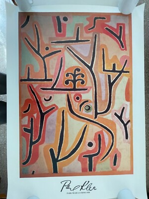 PAUL KLEE,” PARK NEAR LUCERNE,1938” AUTHENTIC 1993 XL ART PRINT 50,5” x ...