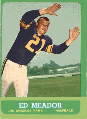1963 Topps Football #47 Ed Meador Los Angeles Rams RC Vintage Original ...