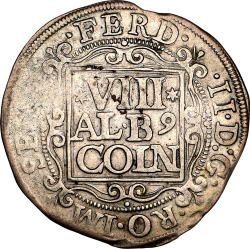 1635 German States Cologne 8 Albus, Free City, NGC XF Details, KM-340 ...