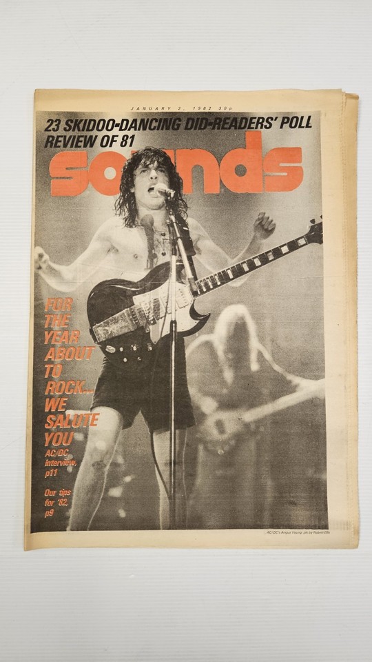 LOT OF 31 Sounds Newspaper UK 1981 & 1982 Magazines AC/DC Ozzy Osbourne ...
