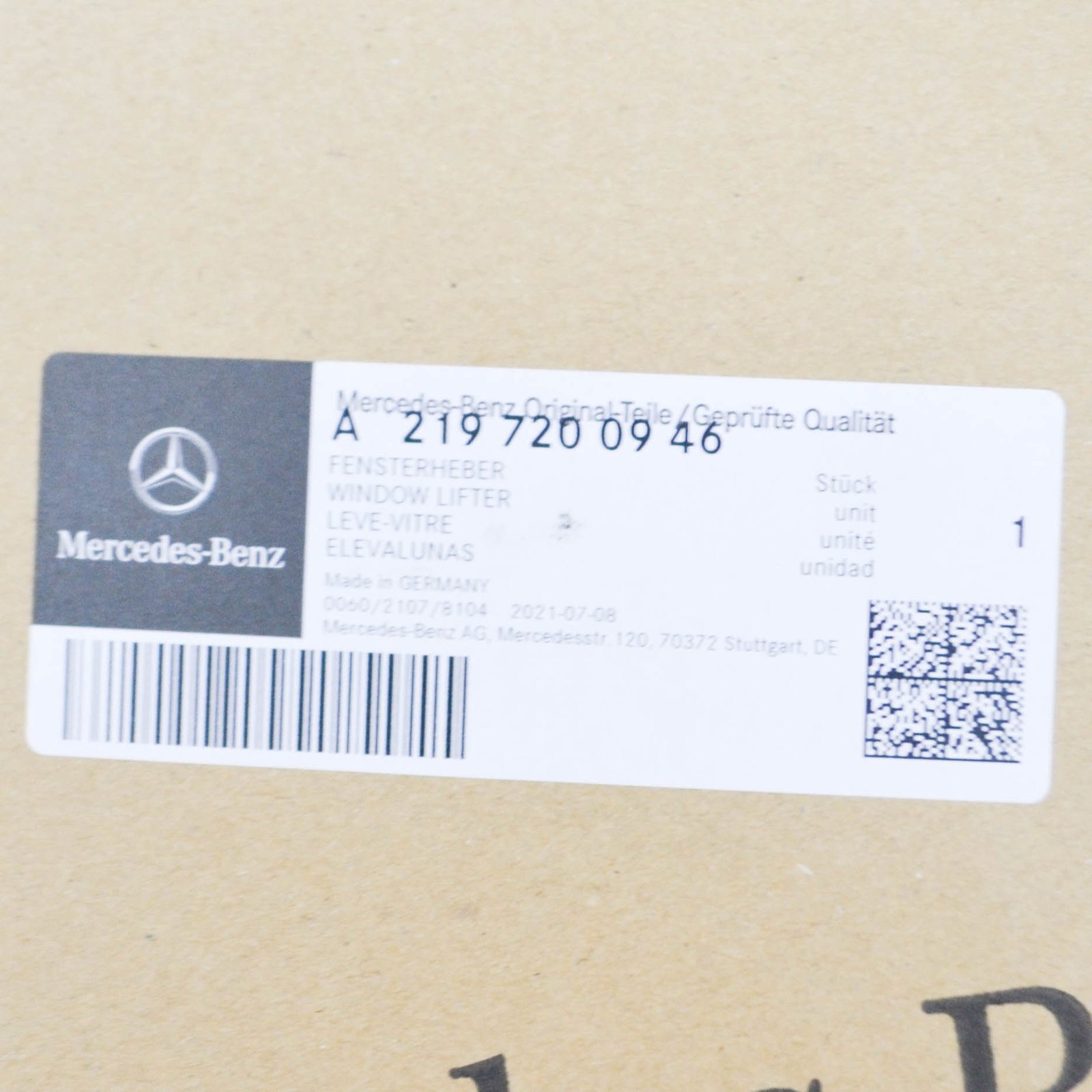 Mercedes-Benz CLS C219 A2197200946 Front Left Door Window Regulator for ...