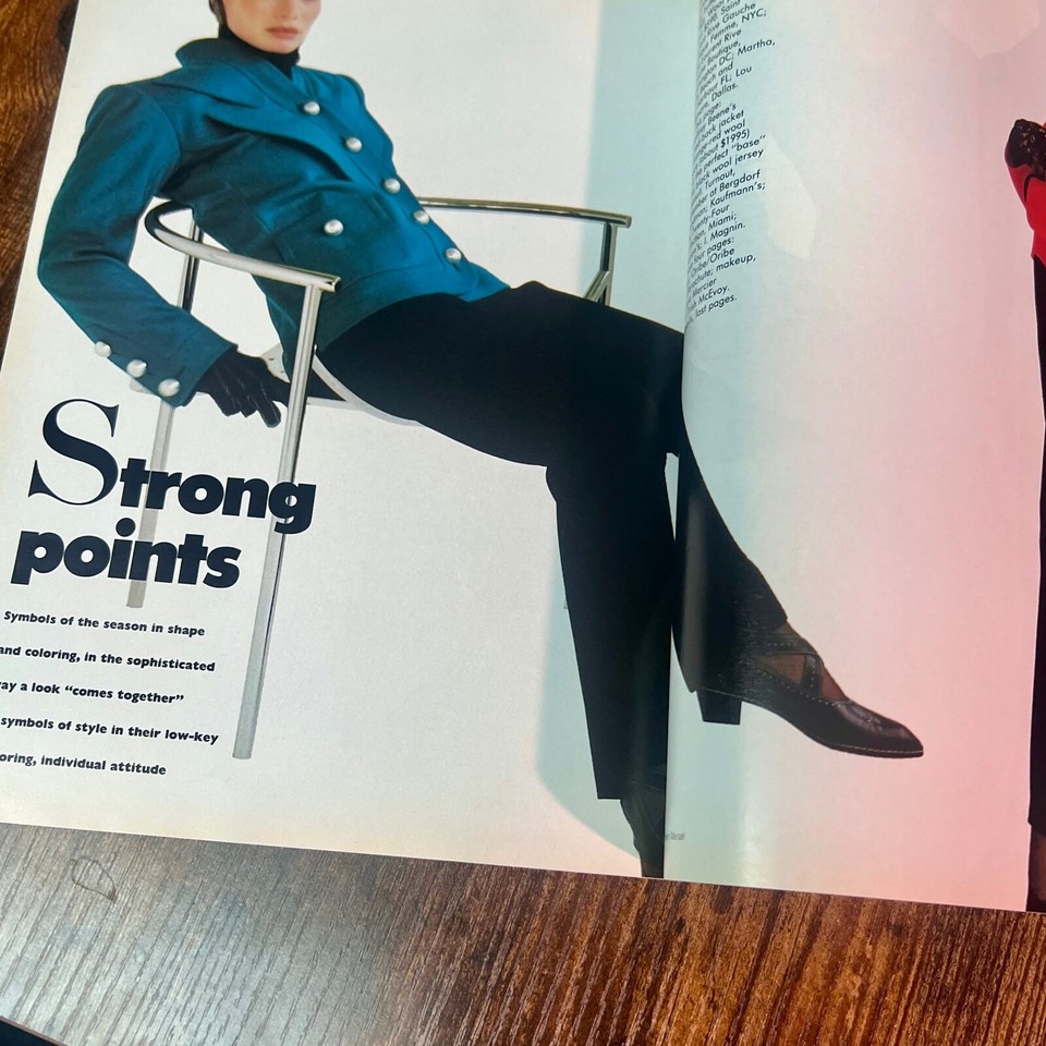 Vintage Vogue 80s July 1988 Magazine SUSAN MINER Photography BY RICHARD ...