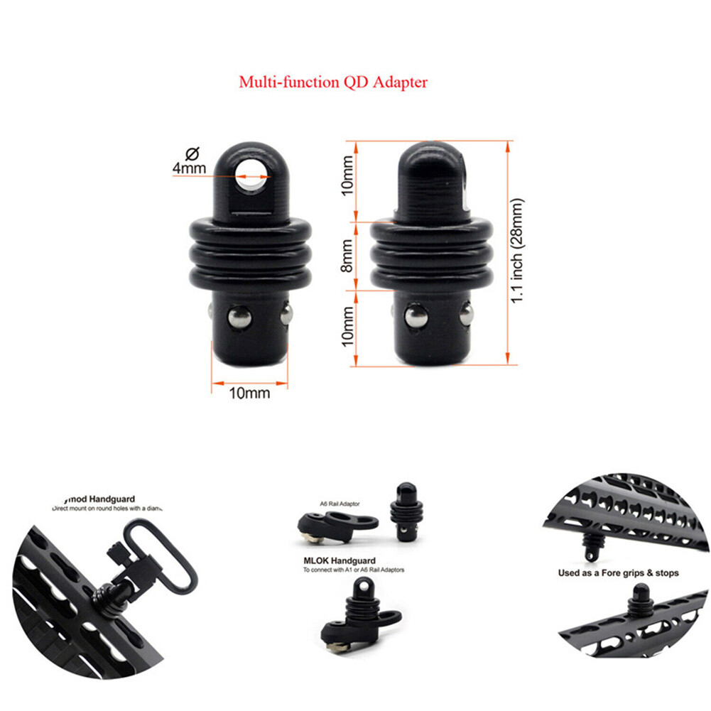 M-LOK QD Sling Mount Swivel With Quick Detach Stud Attachment MLOK ...