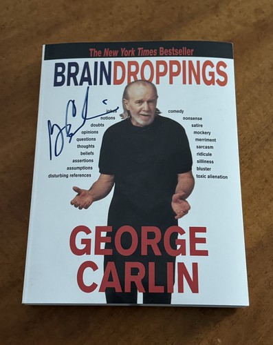 Comedian George Carlin Authentic Signed Autograph Brain Droppings Book ...