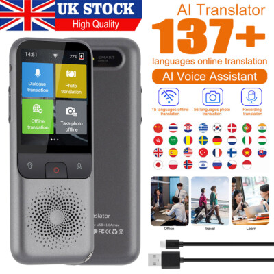 Real-time Language Translator Device Smart Instant Voice Translate 137 ...