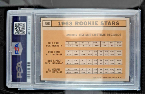 1963 Topps Ron Hunt High Number#558 NY Mets Rookie Stars Short Print ...