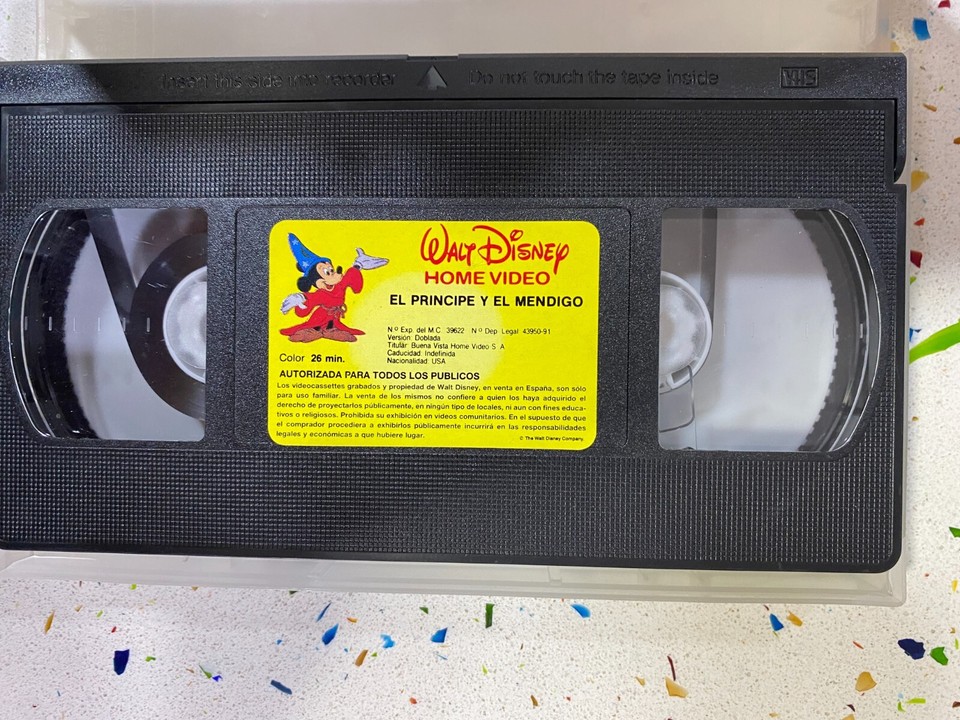 The Principe Y the Beggar Mickey Mouse Tape VHS Tape Walt Disney Mini ...