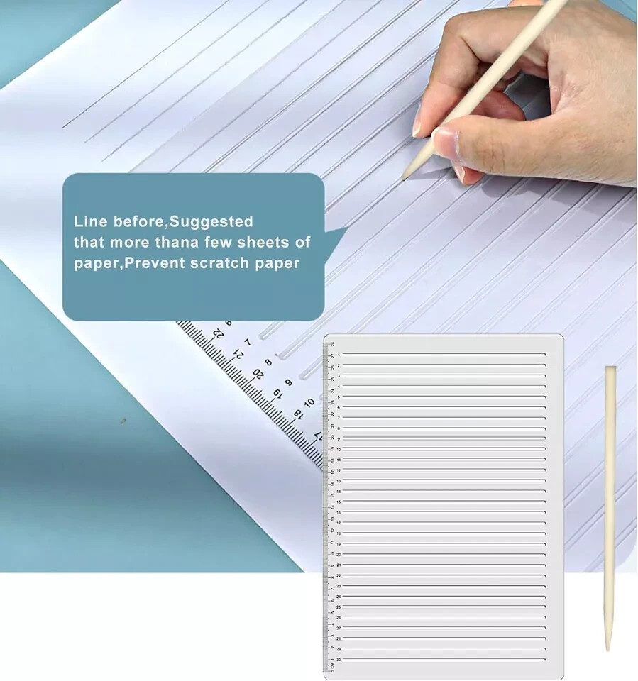 Line Stencil Straight Line Stencil 0.35Inch Spacing Line Plastic ...