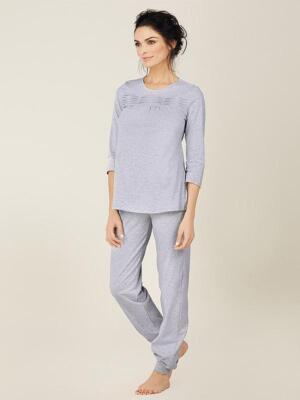 Lega Cotton Pyjamas Sanna Grey Women Pajama Set Gray Knit Sleepwear ...