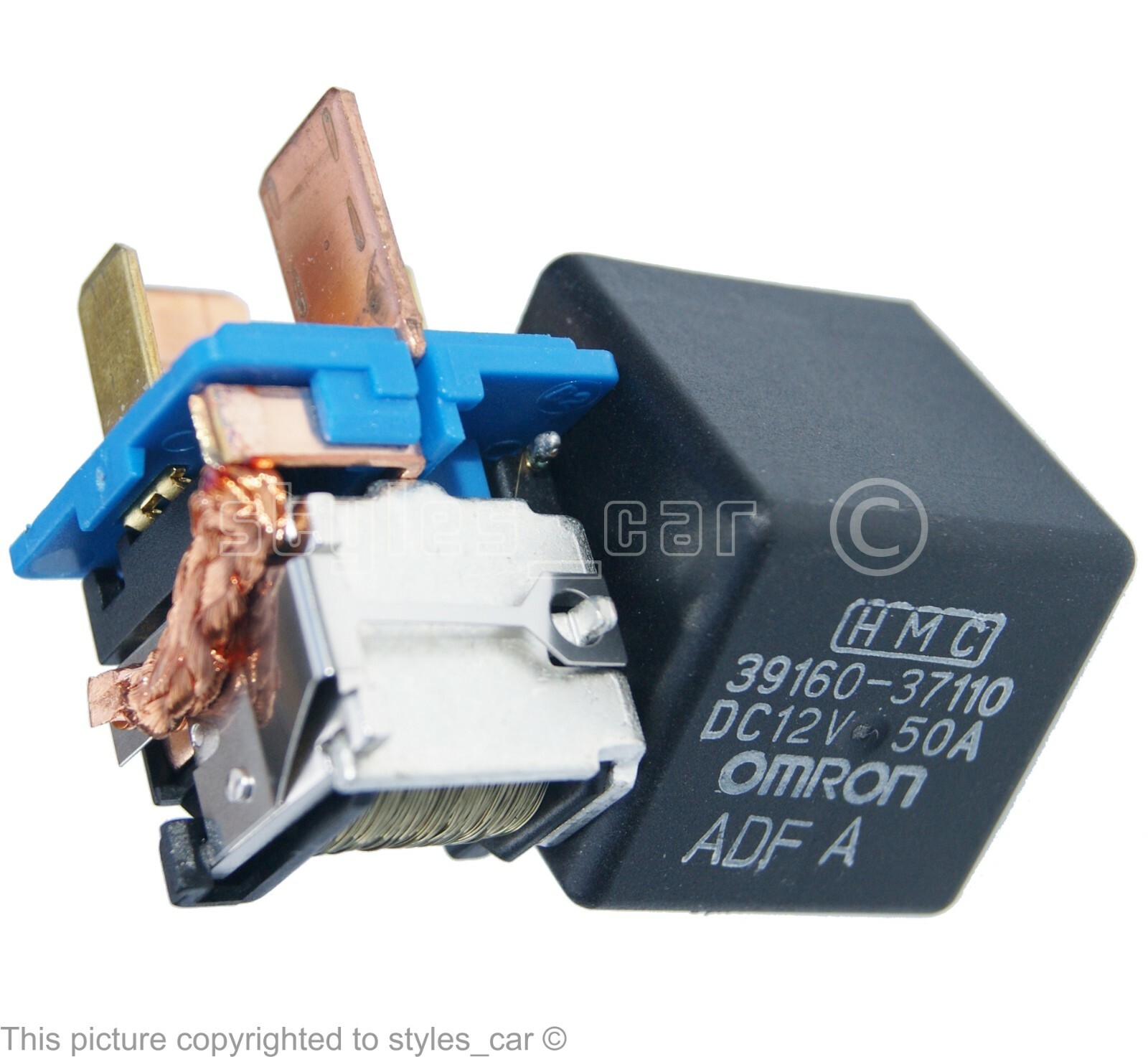 39160-37110 Hyundai (2000-2016) Multi-Use 4-Pin Black Relay DC12V 50A ...
