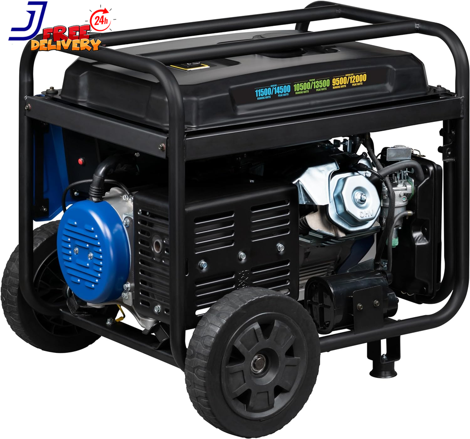 14500 Peak Watt Tri-Fuel Home Backup Portable Generator Remote Electric ...