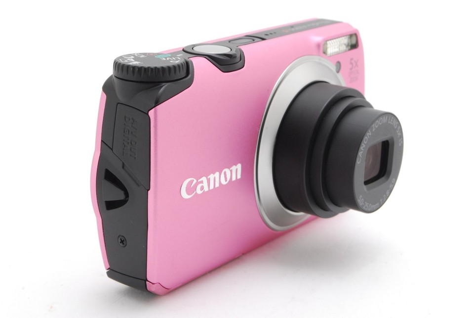 [MINT] Canon Powershot A3300 IS PINK w/case 16.0MP Digital Camera From ...
