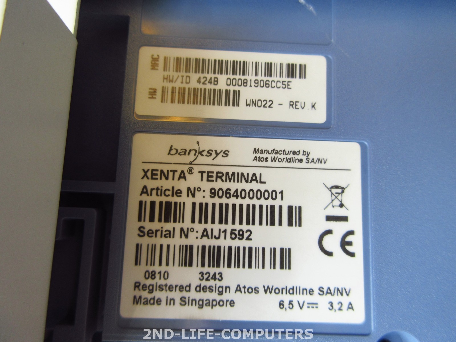 BANKSYS XENTA 9064000001 Point of Sale PIN Betaal Terminal Netwerk RJ45 ...