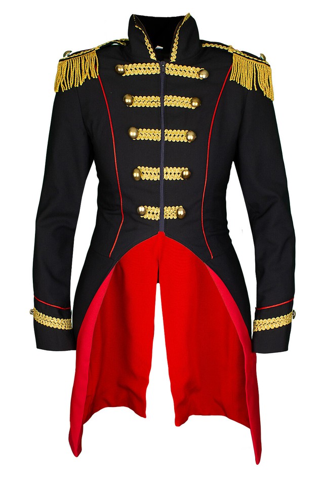 Ladies Soldier Jacket Fancy Dress Costume Uniform Carnival Frock ...