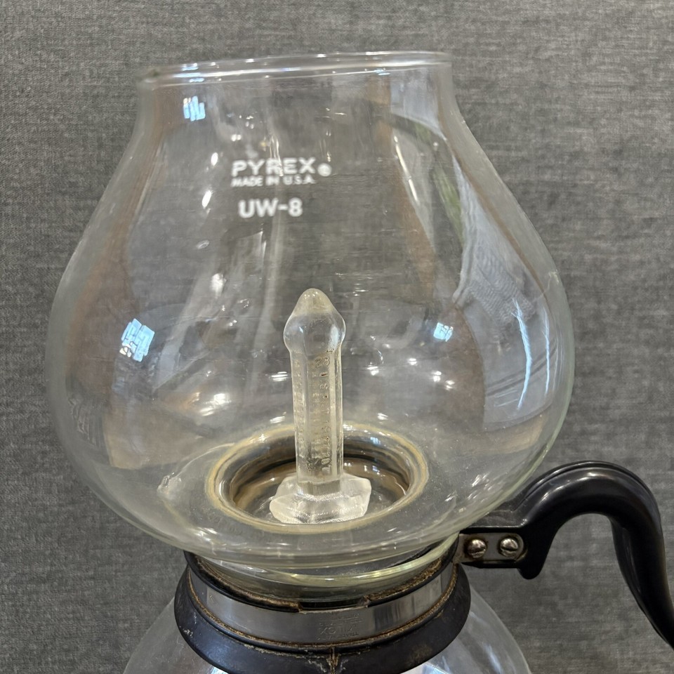 Vintage Silex Vacuum Pyrex Glass Coffee Maker Pot Double Bubble 8 Cup ...