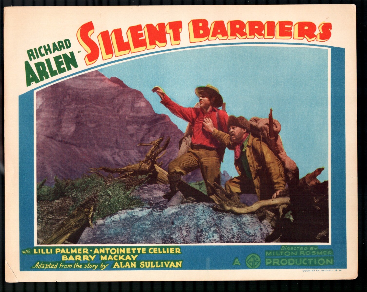 Lobby Card: Silent Barriers 11"x14" Lobby Card Richard Arlen | eBay