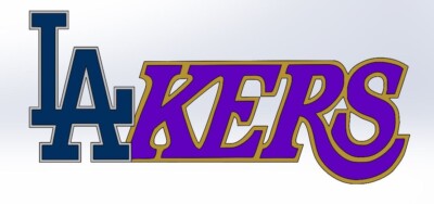 Dodgers & Lakers | Custom 3D Printed Sign | Wall-Mounted Decor for Man ...