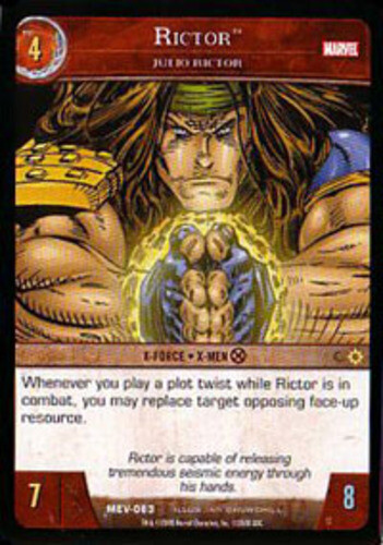 VS System: Rictor, Julio Rictor [Played] Marvel Evolution TCG CCG ...