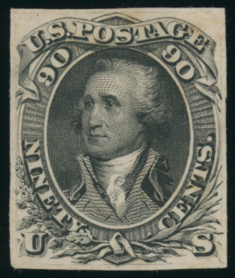 Scott #72-E7f Essay, National Bank Note Co. 90¢ "Premier Gravure" Black ...