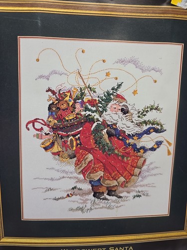 Dimensions Windswept Santa Gold Collection 8449 Counted Cross Stitch ...
