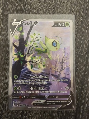 Pokémon TCG SWSH Fusion Strike Celebi v Alt Art Holo Ultra Rare Card ...