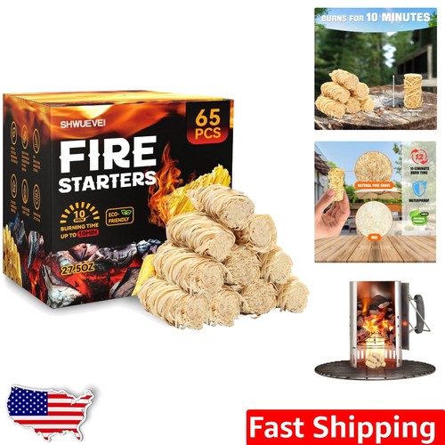 Reliable Outdoor Fire Starters - Lightweight & Moisture-Resistant, 65 ...