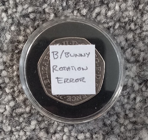 Benjamin Bunny 2017 50p Coin With Rotation Error - Extremely Rare, hard ...